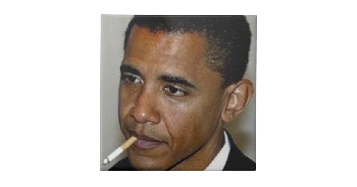Barack Obama Smoking Ceramic Tile | Zazzle