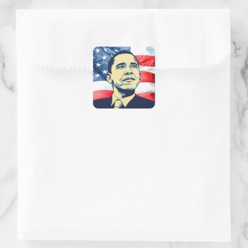 Barack Obama Square Sticker | Zazzle