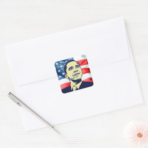 Barack Obama Square Sticker | Zazzle