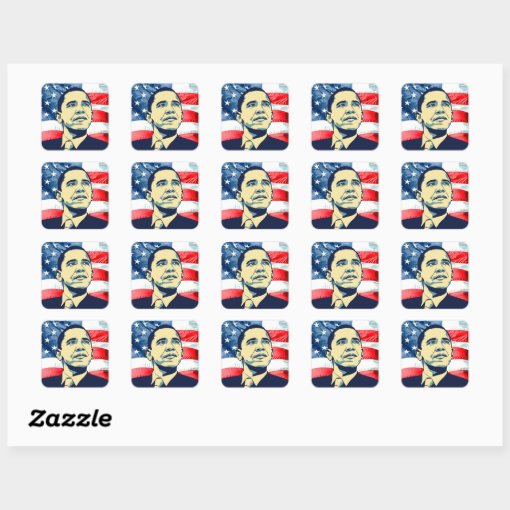 Barack Obama Square Sticker | Zazzle