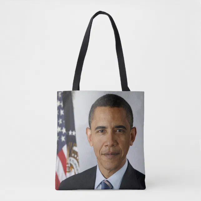 Barack Obama US President White House Portrait Tote Bag | Zazzle