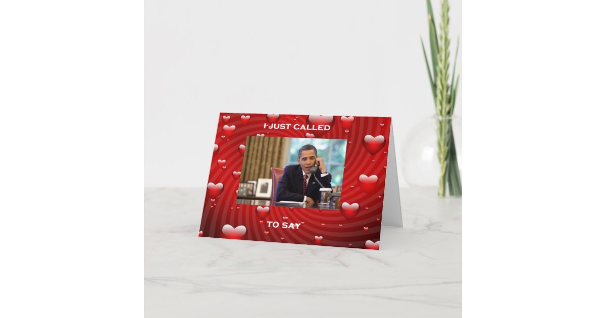 Barack Obama Valentine's Day Card | Zazzle
