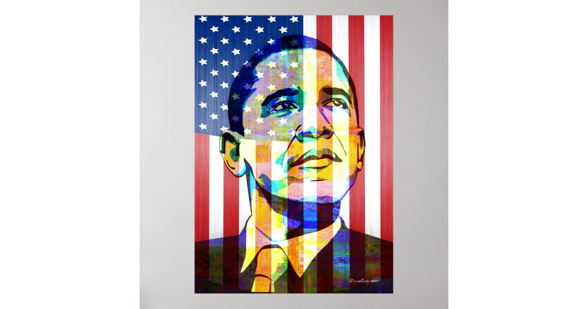 Barak Obama Patriotic Poster | Zazzle