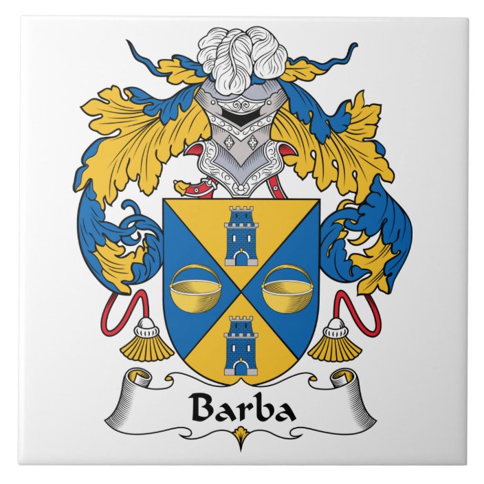 Barba Family Crest Ceramic Tile | Zazzle.com
