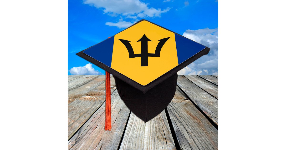 Barbados & Barbados Flag - Students /University Graduation Cap Topper ...