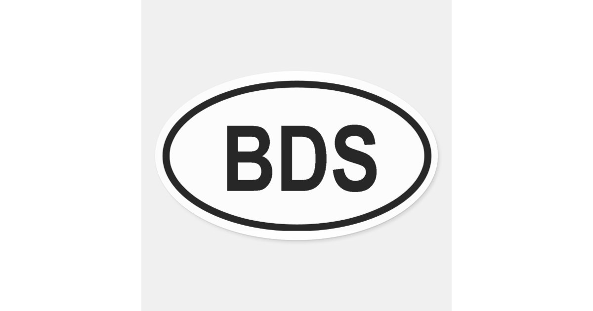 Barbados "BDS" Oval Sticker | Zazzle