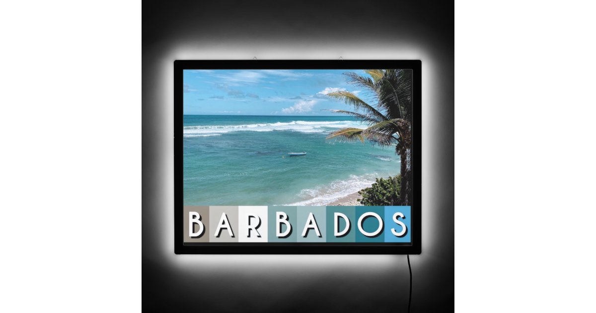 Barbados Beach LED Sign | Zazzle