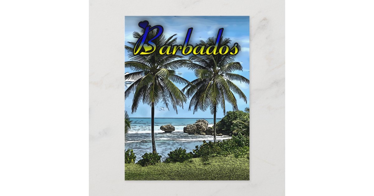 Barbados Beach Postcard | Zazzle