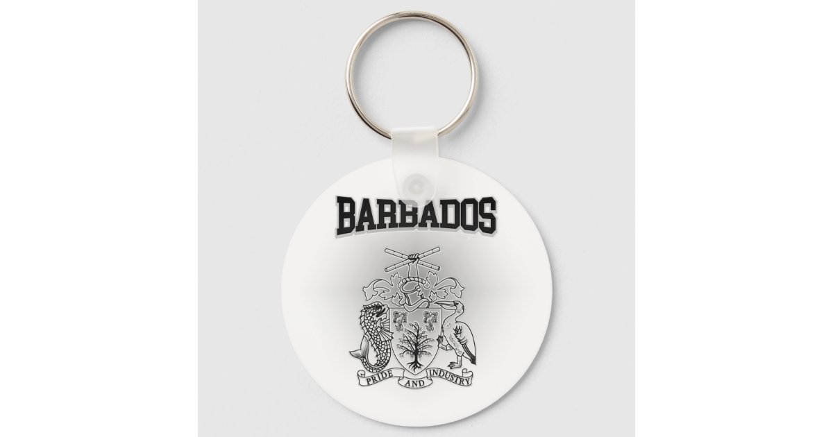 Barbados Coat of Arms Keychain | Zazzle