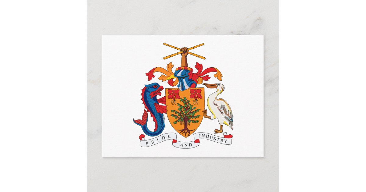 Barbados Coat of Arms Postcard | Zazzle