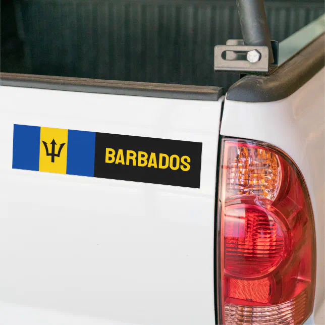 Barbados Flag Bumper Sticker | Zazzle