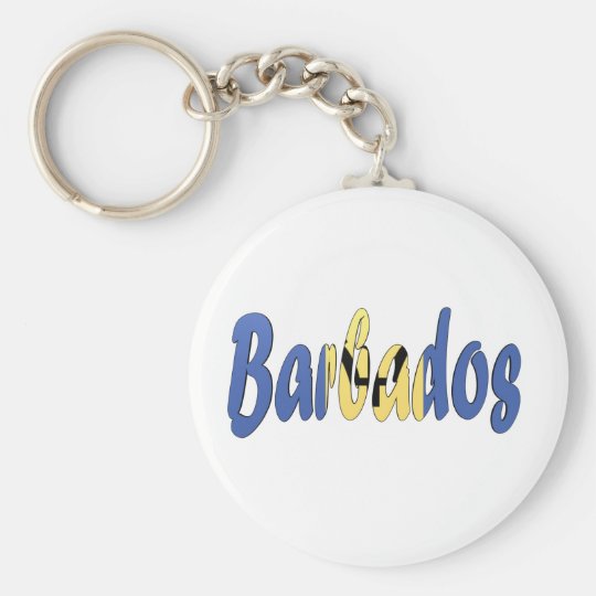 Barbados Flag Keychain | Zazzle.com