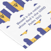 BARBADOS Flag Map Customized Scripture Short Table Runner | Zazzle