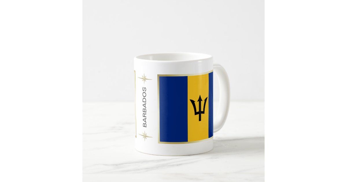 Barbados Flag + Map Mug | Zazzle
