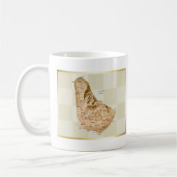Barbados Flag + Map Mug | Zazzle