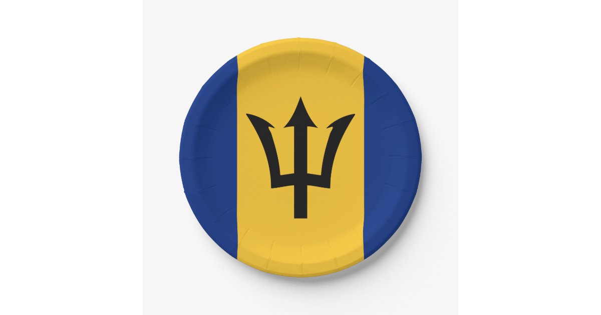 Barbados Flag Paper Plates | Zazzle