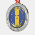 Barbados Round Emblem Metal Ornament | Zazzle