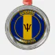 Barbados Round Emblem Metal Ornament | Zazzle
