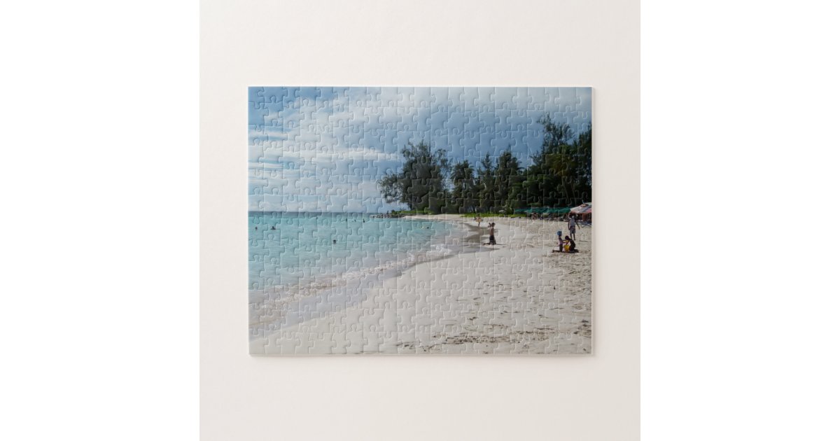 Barbados Sunny Beach Scene. Jigsaw Puzzle | Zazzle