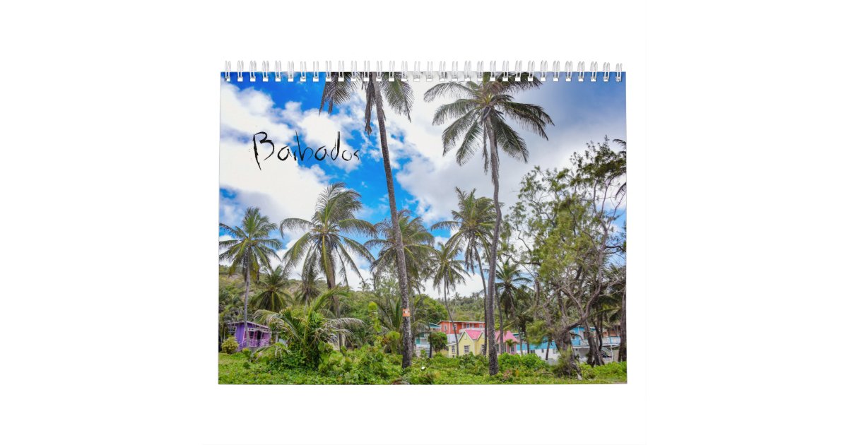 Barbados Tropical Island Wall Calendar | Zazzle