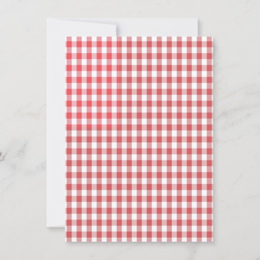 Barbecue BBQ Birthday red Gingham Invitation | Zazzle