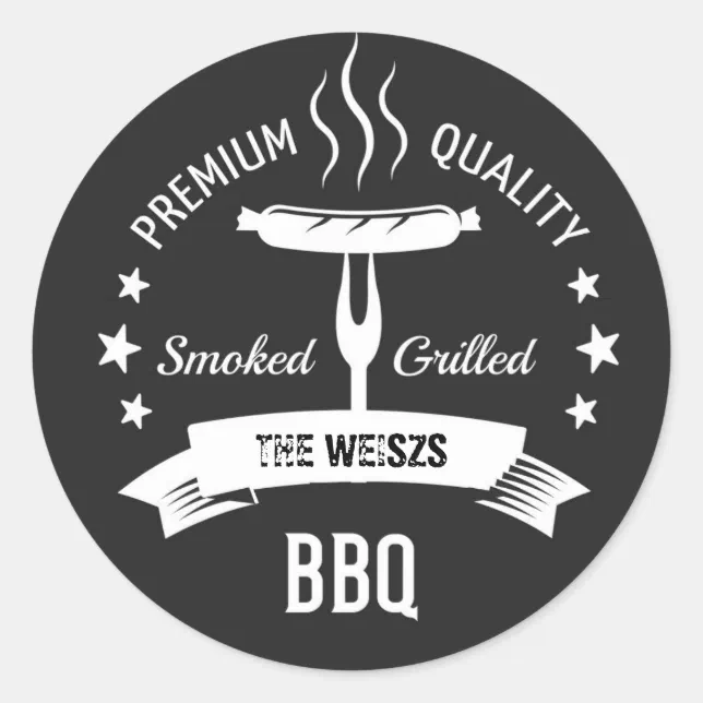 Barbecue BBQ Custom Labels | Zazzle