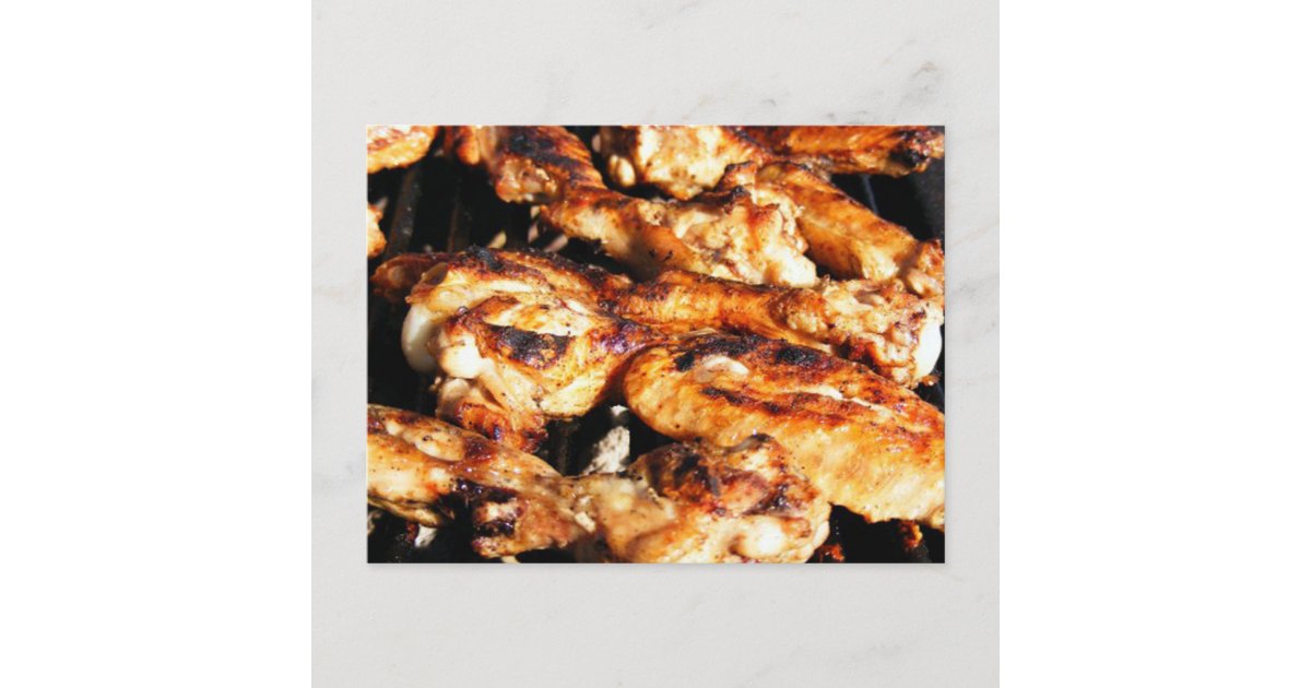 Barbecue Chicken Wings Card | Zazzle