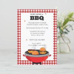 Barbecue Cookout Grilling Invitation | Zazzle