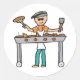 Barbecue Grillmaster BBQ Classic Round Sticker | Zazzle