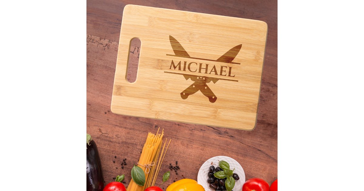 Barbecue Knives Cooking Monogram Chef Grilling Engraved Cutting Board ...