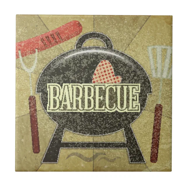 Barbecue Menu Tile | Zazzle