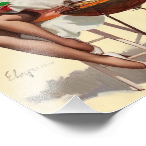 Barbecue Pin-Up Girl Photo Print | Zazzle