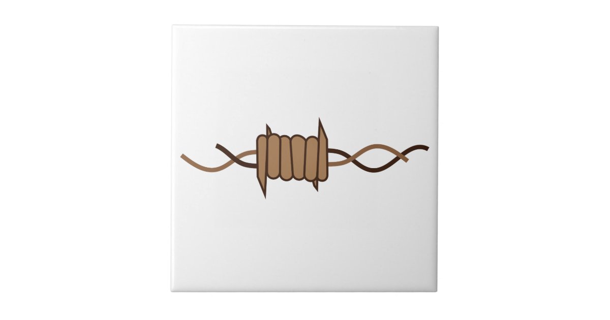 Barbed Wire Ceramic Tile | Zazzle