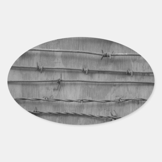 barbed wire oval sticker | Zazzle.com