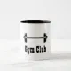 Barbell workout gym silhouette Two-Tone coffee mug | Zazzle