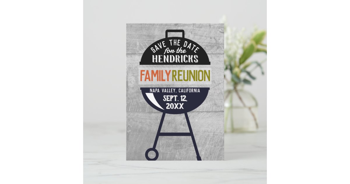 Barbeque Family Reunion Save the Date Invitation | Zazzle