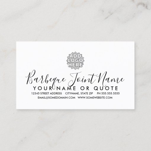 barbeque handwritten business card | Zazzle