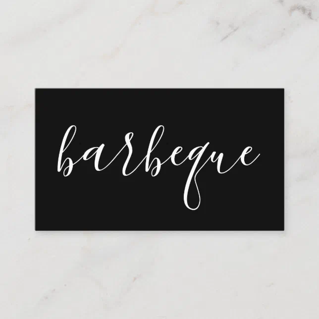 barbeque handwritten business card | Zazzle