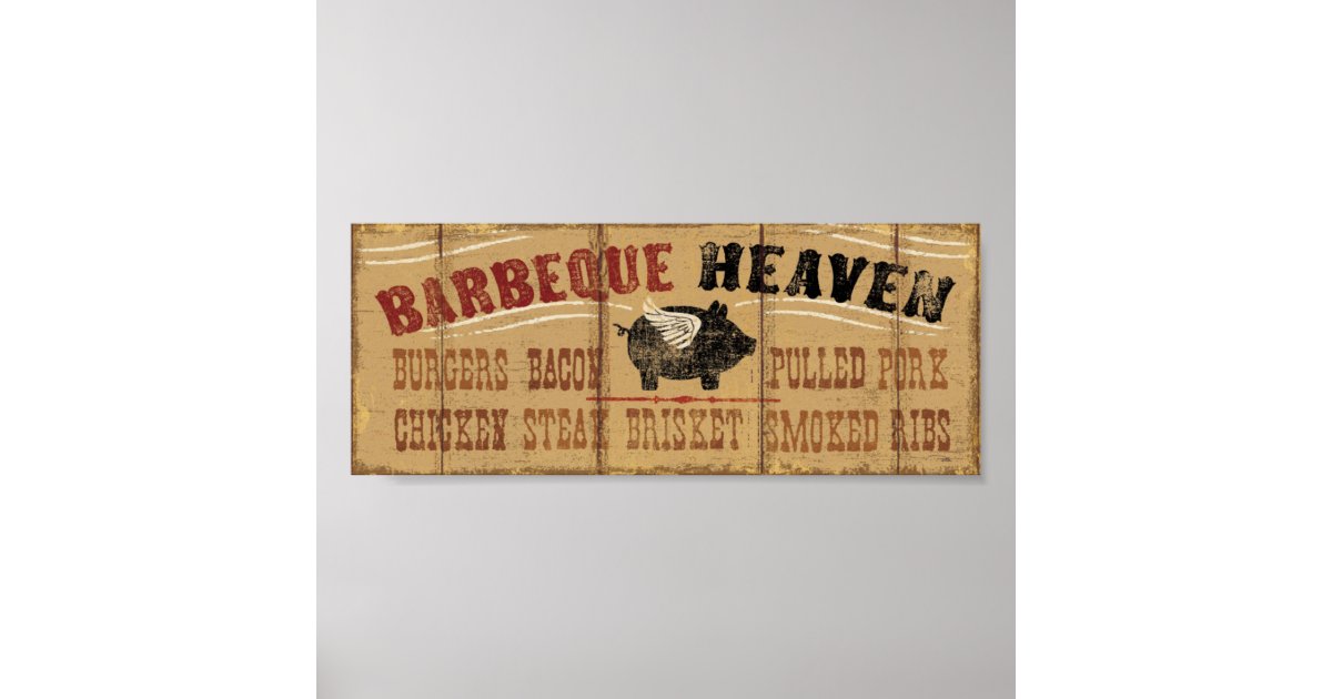 Barbeque Heaven Poster | Zazzle