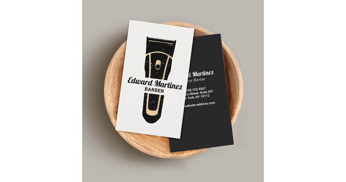 Barber Barbershop Electric Hair Clipper Business Card | Zazzle