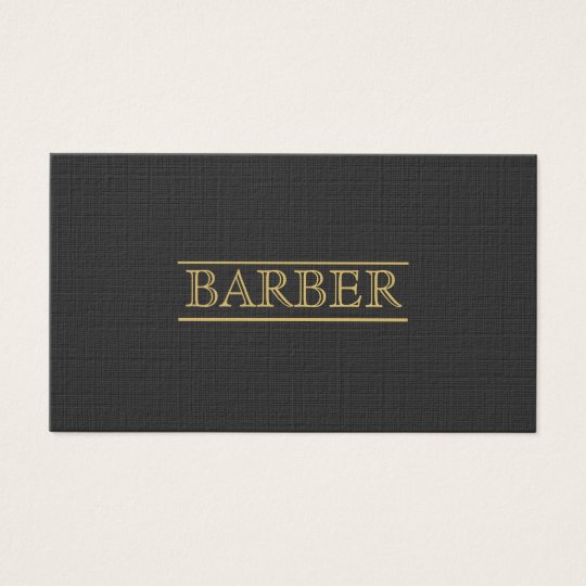 Barber Bold Black Gold Modern Professional Simple Business Card ...