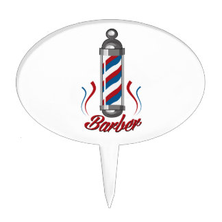 Barber Cake Toppers, Barber Cake Picks & Decorations