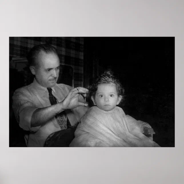 Barber - First Haircut Poster | Zazzle