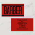 Barber Red Business Card | Zazzle