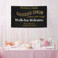 Barber Shop Black Gold Reopen America Banner | Zazzle