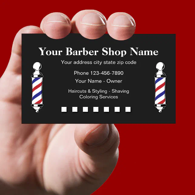 Barber Shop Design Loyalty Card | Zazzle