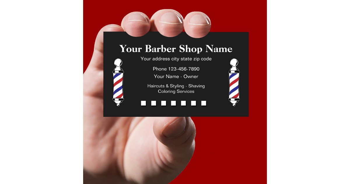Barber Shop Design Loyalty Card | Zazzle