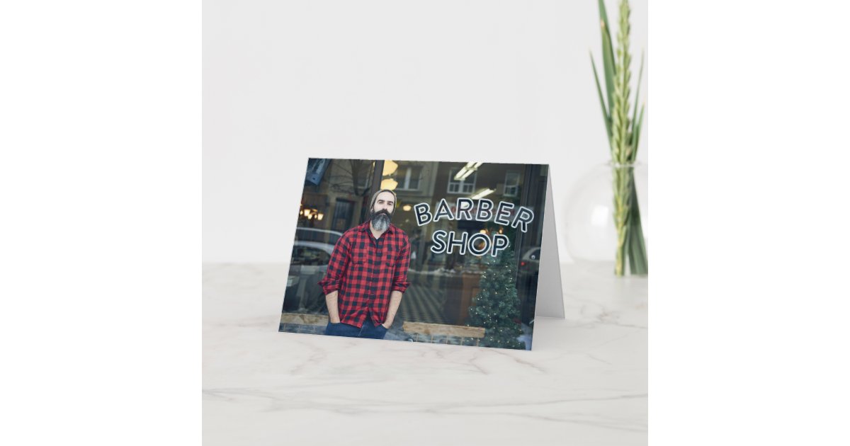 Barber Shop Greeting Card | Zazzle