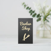 Barber Shop Leather | Shaving Blade Business Card | Zazzle