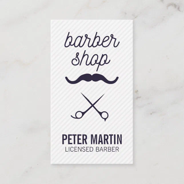 Barber Shop | Mustache | Shave and Haircut Business Card | Zazzle